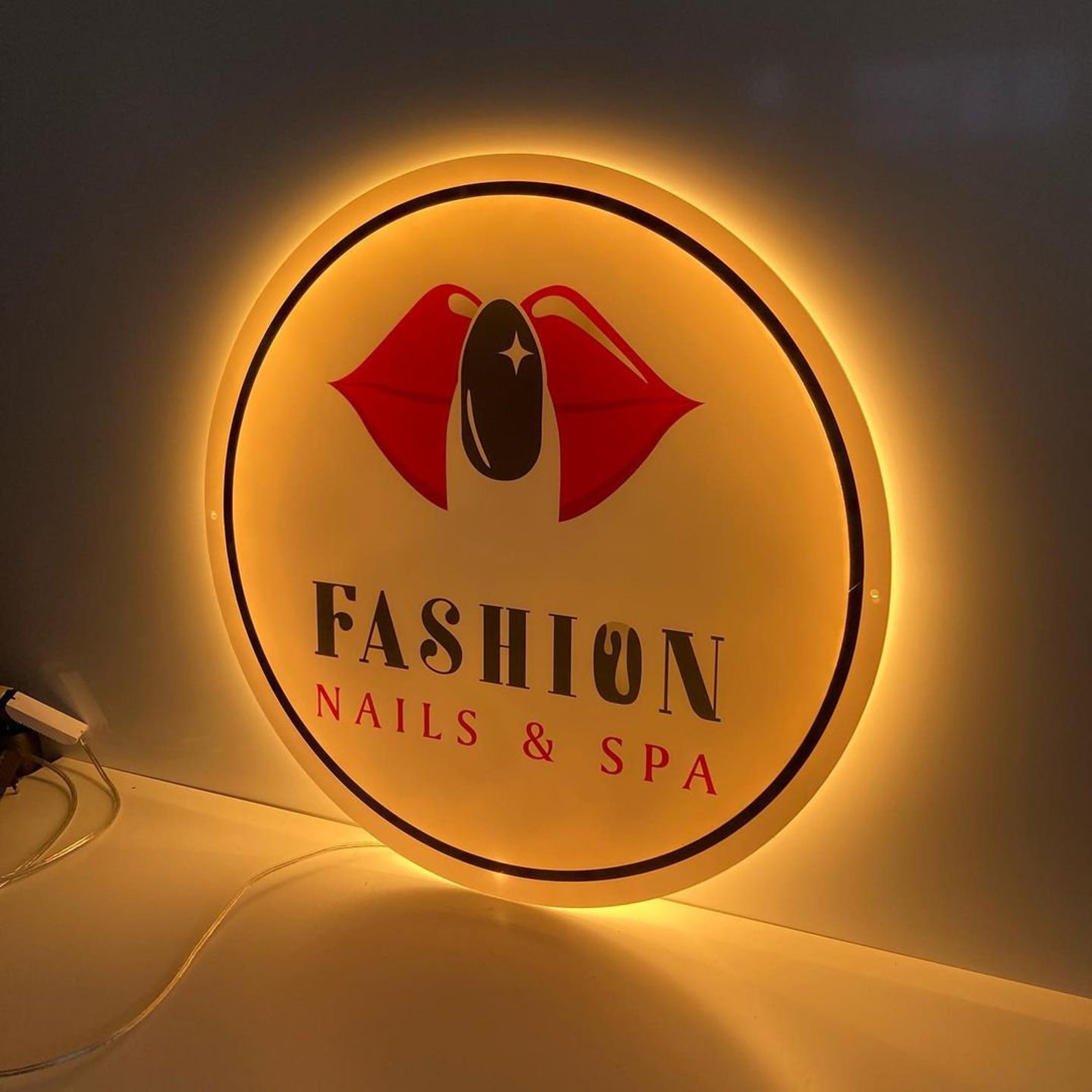 Custom Acrylic Sign, Backlit Acrylic Sign, Salon Sign, Business Logo ...