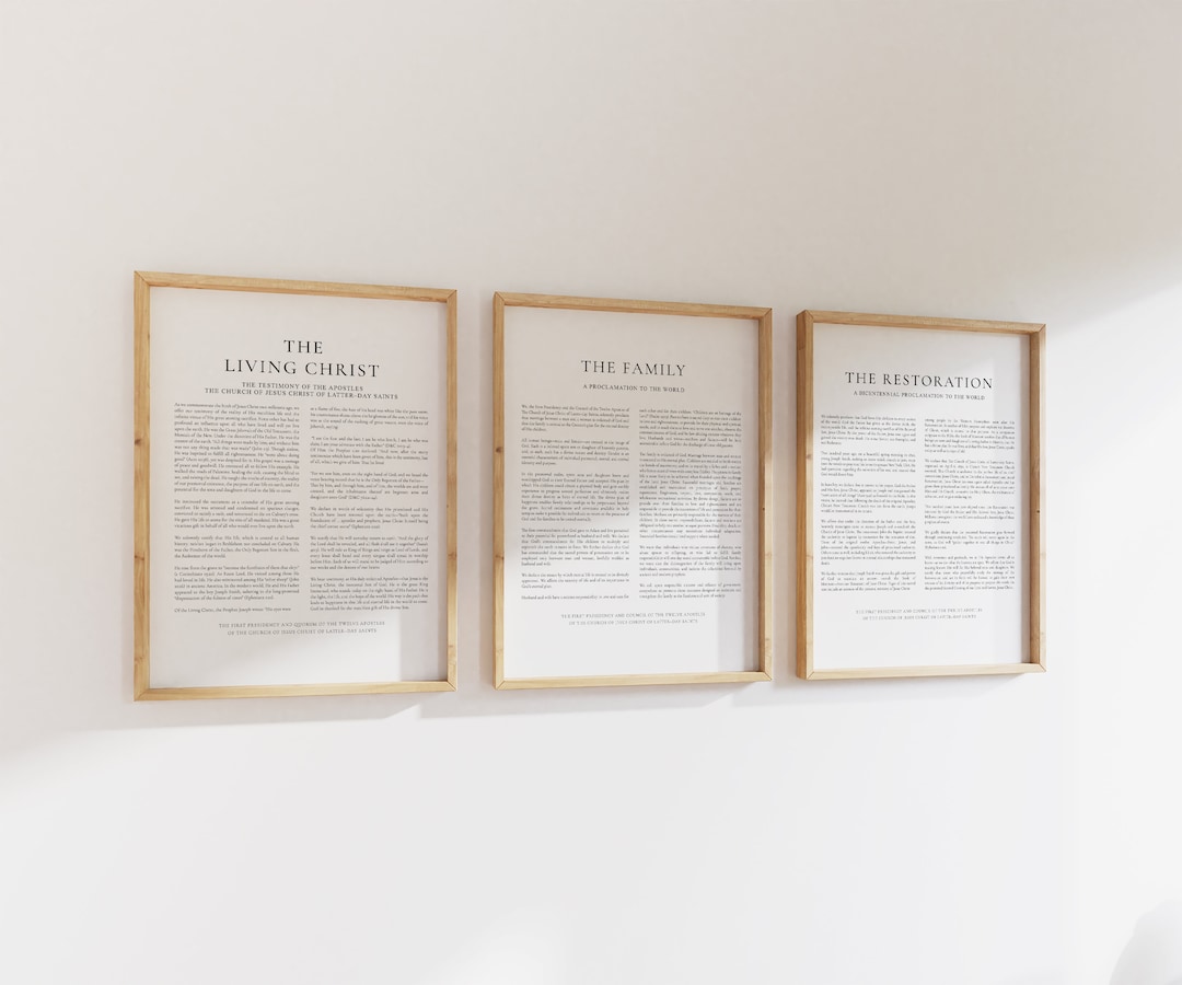 LDS Proclamation Set | the Family A Proclamation to the World | the ...