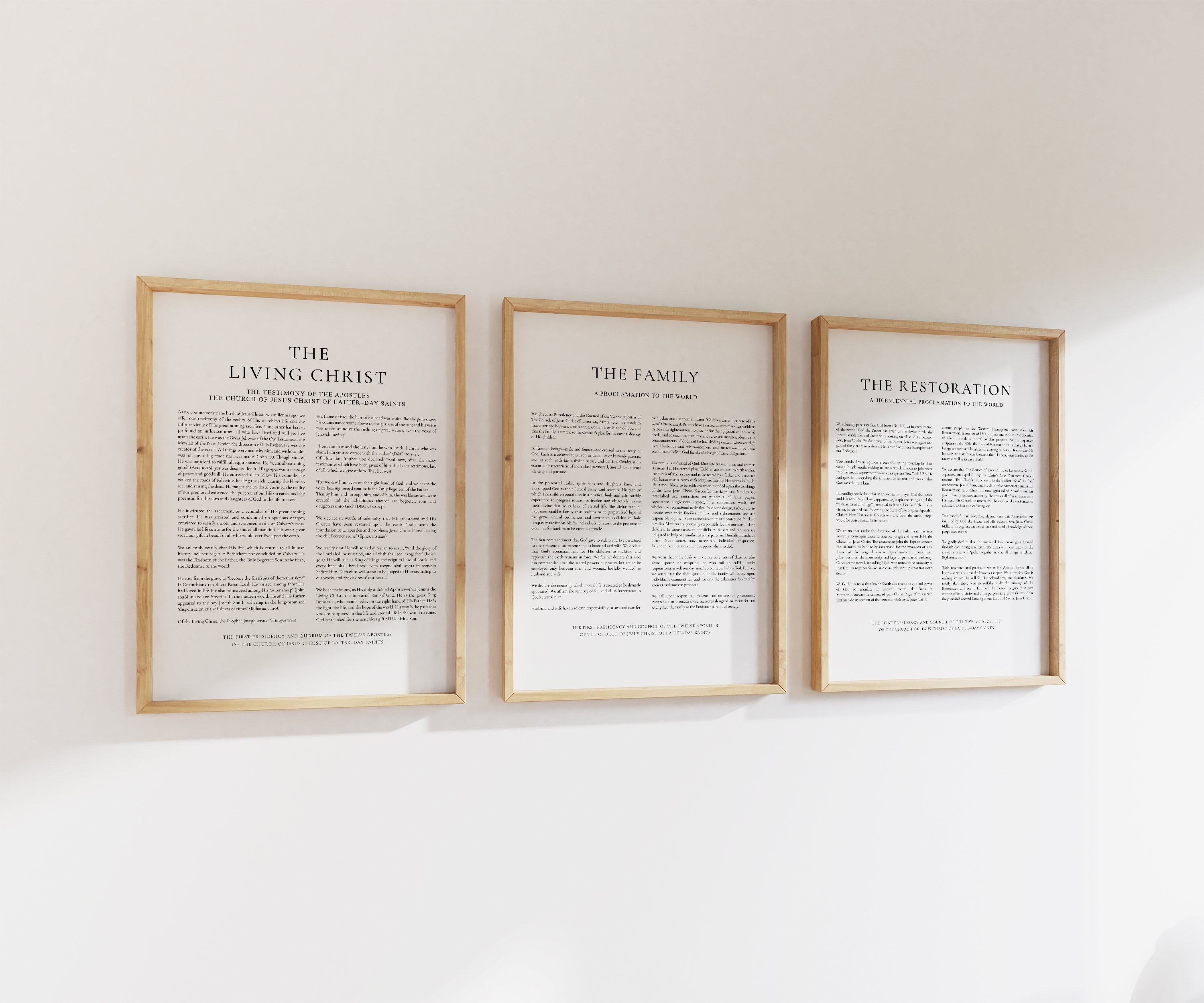 LDS Proclamation Set | the Family A Proclamation to the World | the ...