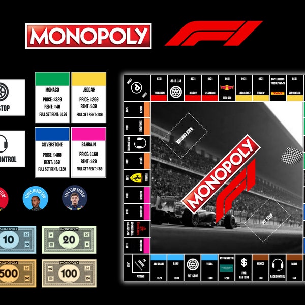 Formula 1 Monopoly - Etsy