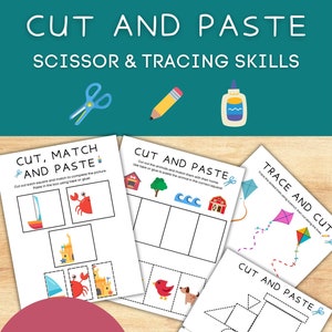 Printable Scissor and Tracing Skills Worksheets, Cut and Paste ...