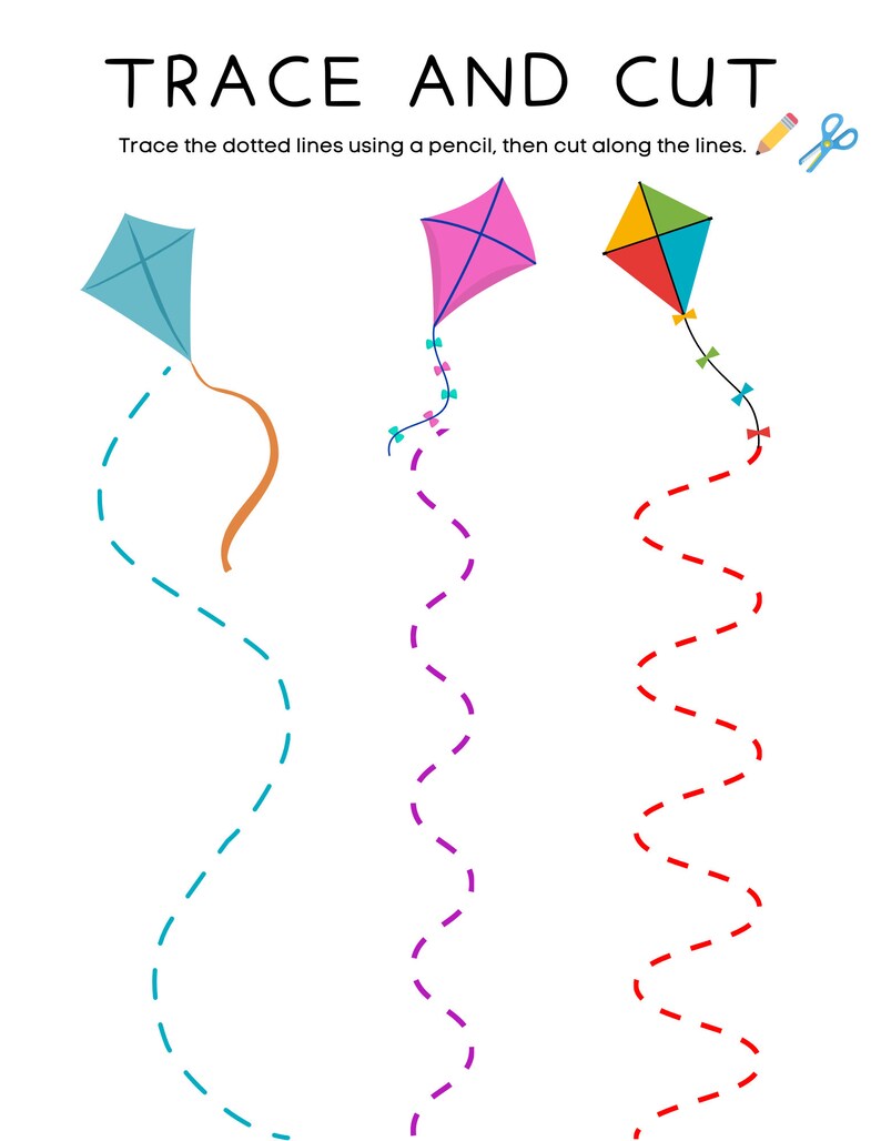 Printable Scissor and Tracing Skills Worksheets, Cut and Paste ...
