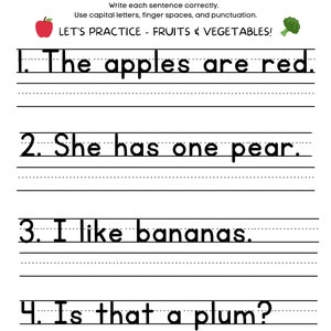 25 THEMED Printable Sentence Writing Worksheets, Write the Sentence ...