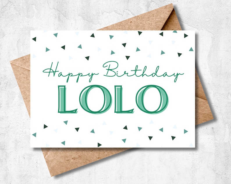 Printable Birthday Card, Happy Birthday Lolo Card, Lolo Birthday Card ...