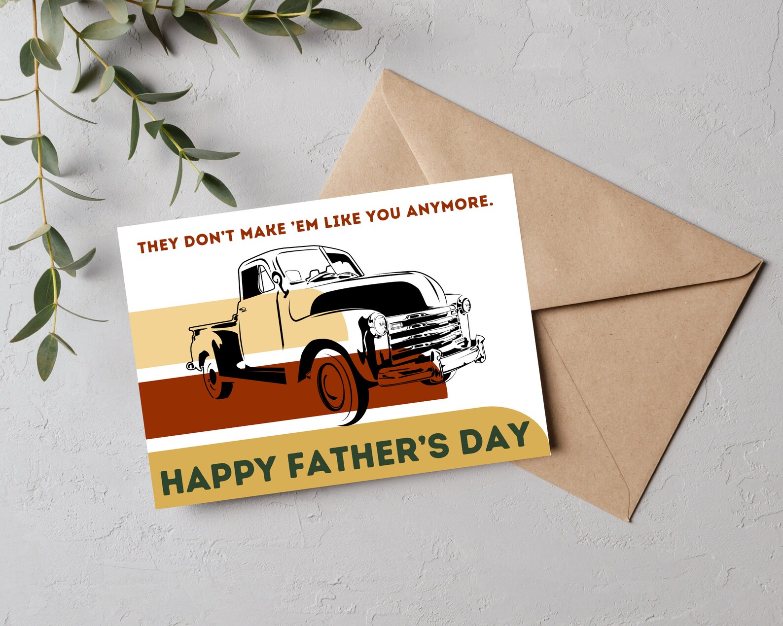 Printable Father's Day Card, Father's Day Card, Classic Car Card ...