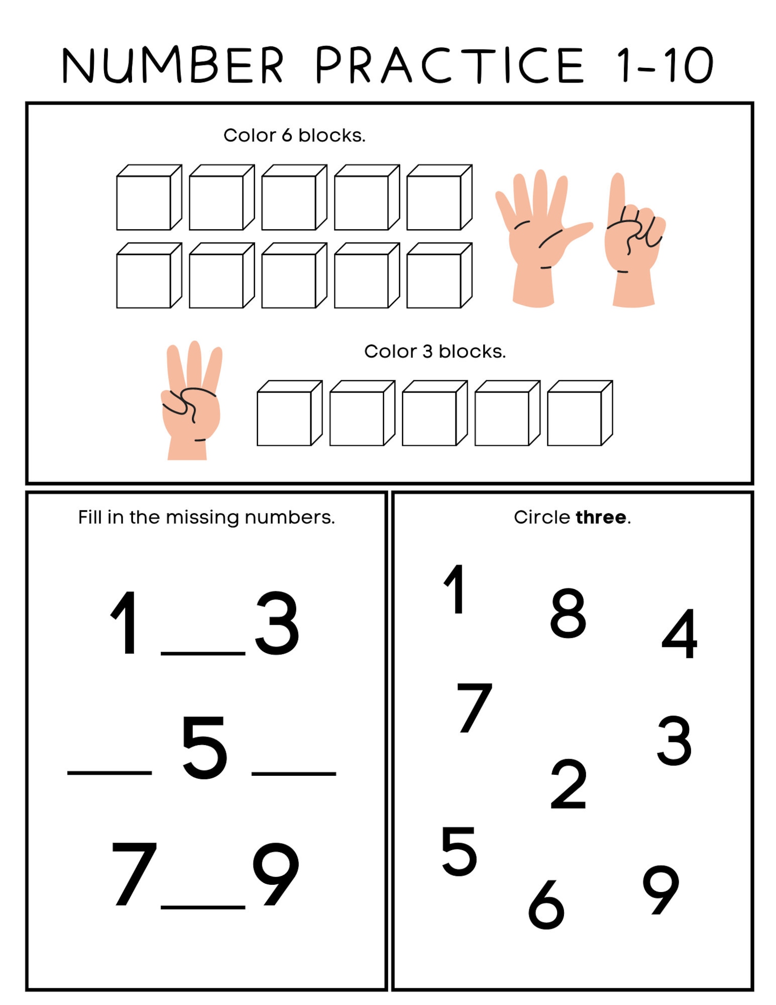 15 Printable Numbers 1-10 Worksheets, Number Practice Sheets, Learn ...