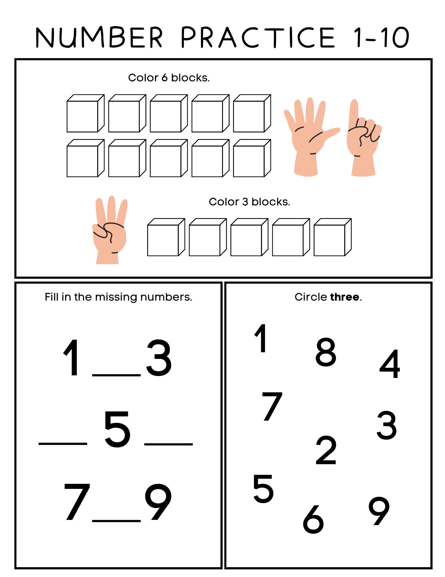 15 Printable Numbers 1-10 Worksheets, Number Practice Sheets, Learn ...
