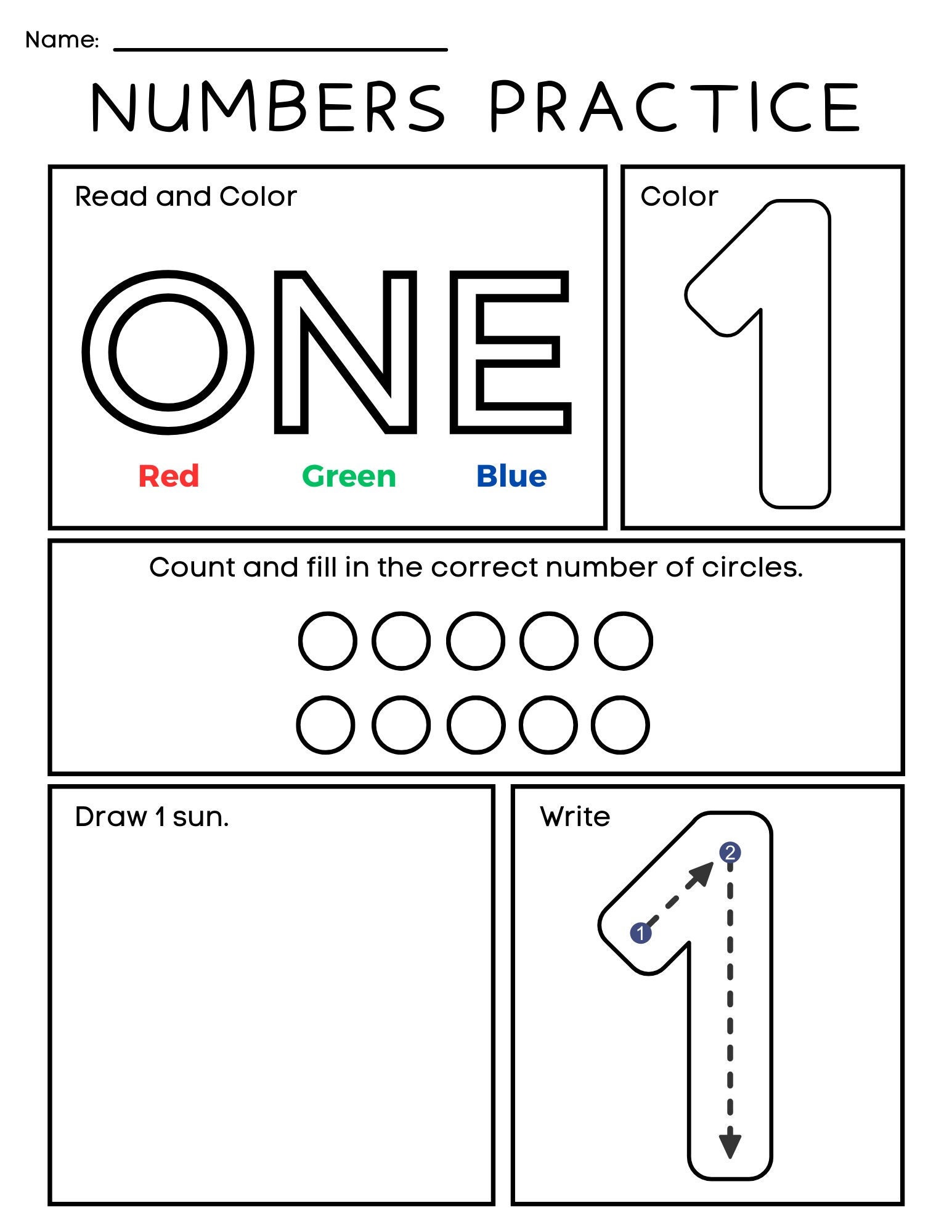 15 Printable Numbers 1-10 Worksheets, Number Practice Sheets, Learn ...