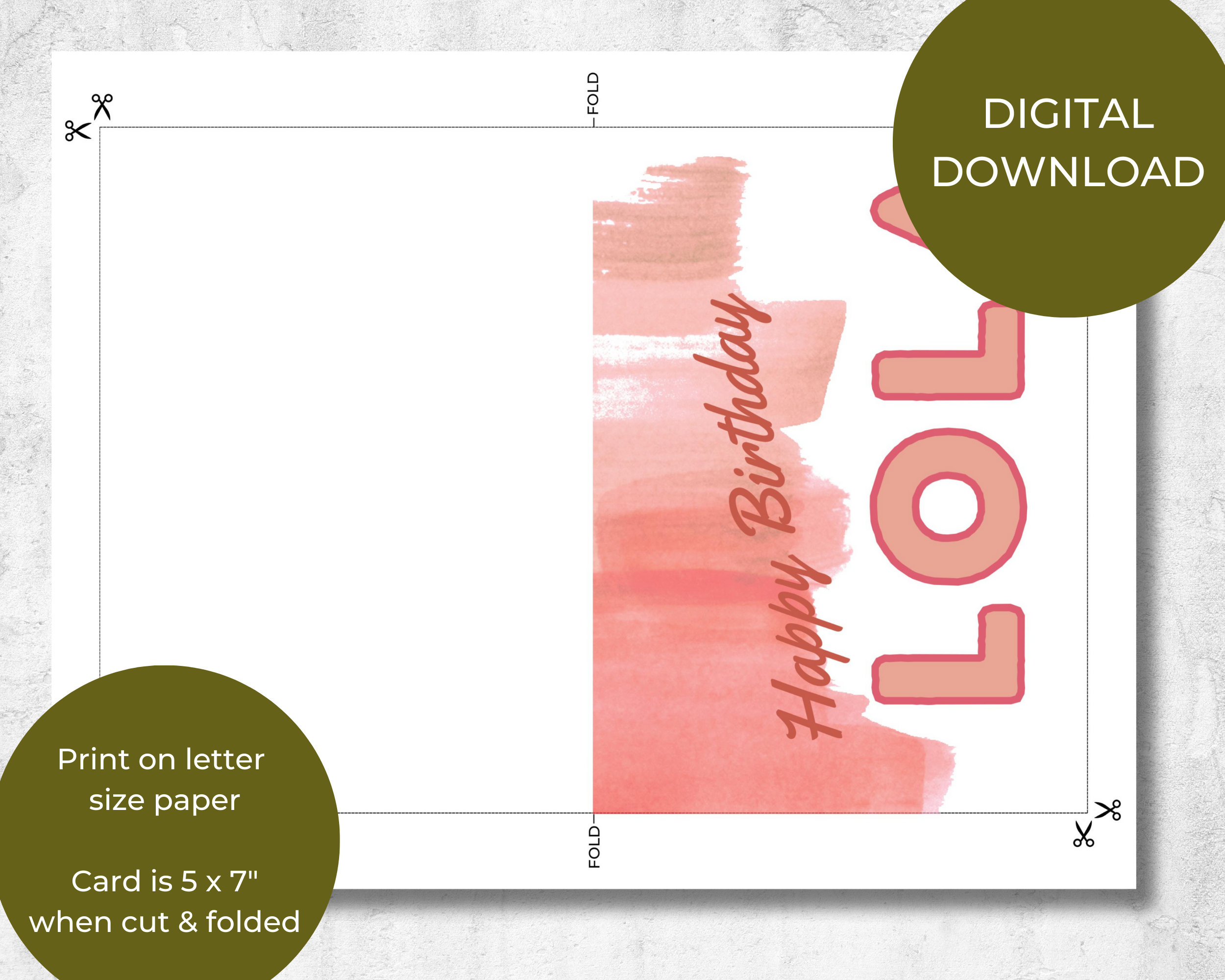 Printable Birthday Card, Happy Birthday Lola Card, Lola Birthday Card ...