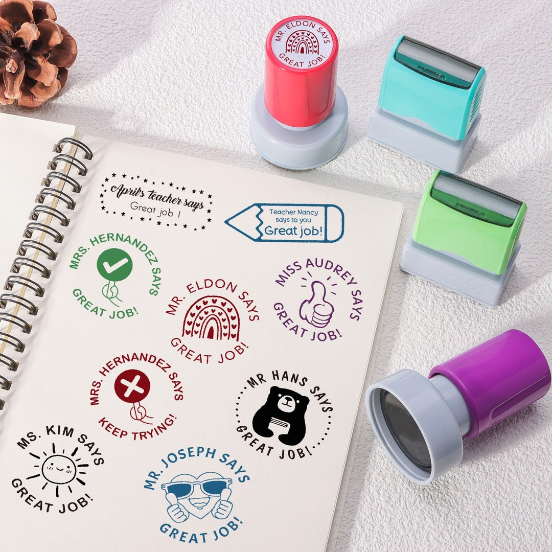 Custom Teacher Stamp, From the Classroom of Teacher Stamp, Personalized ...