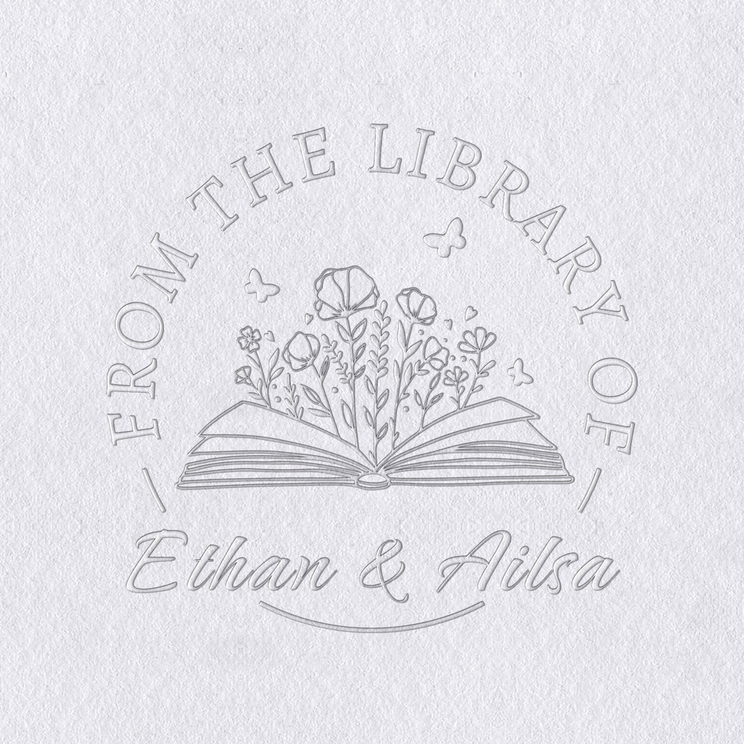 Custom Book Embosser, Custom Library Stamp, Personalized Book Stamp ...