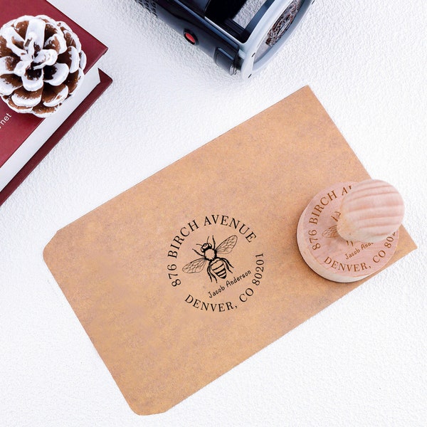 Bee Address Stamp - Etsy