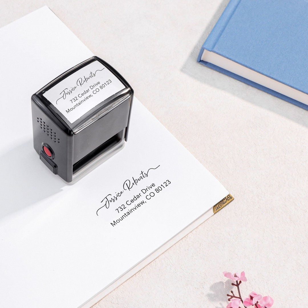 Self Inking Address Stamp, Custom Return Address Stamp, Modern Address ...