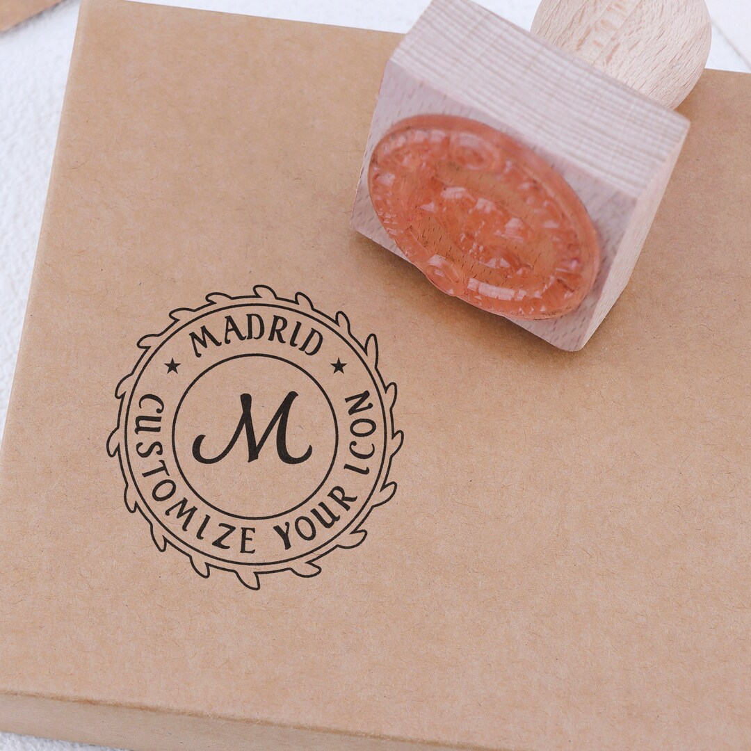 Wood Hand Stamp, Custom Stamp Logo, Personalized Business Packaging ...