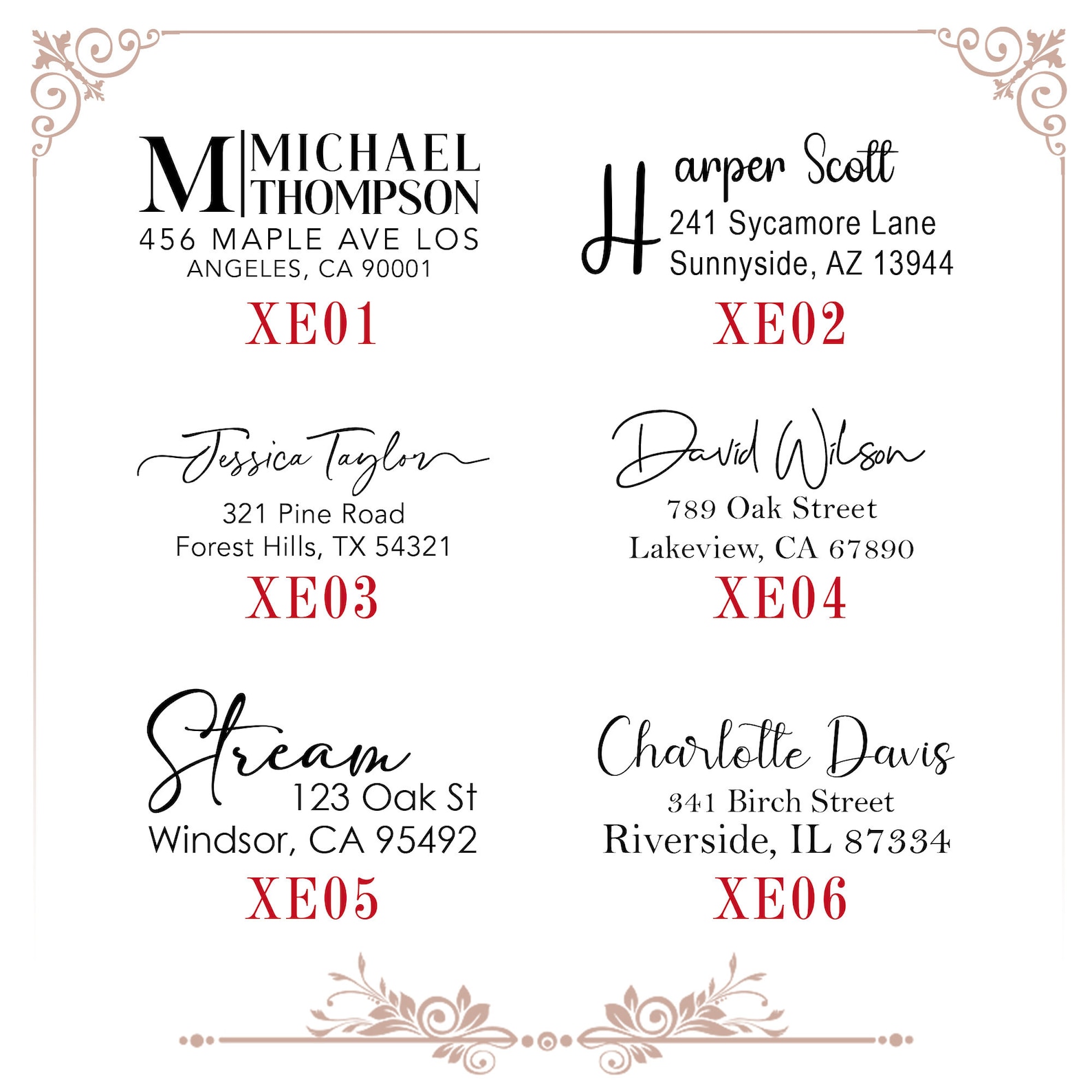 Custom Return Address Stamp, Cursive Address Stamp, Self Inking Address ...