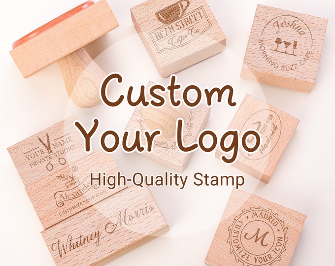 Custom Logo Stamp for Business Cards and Tags, Branding Stamp for ...