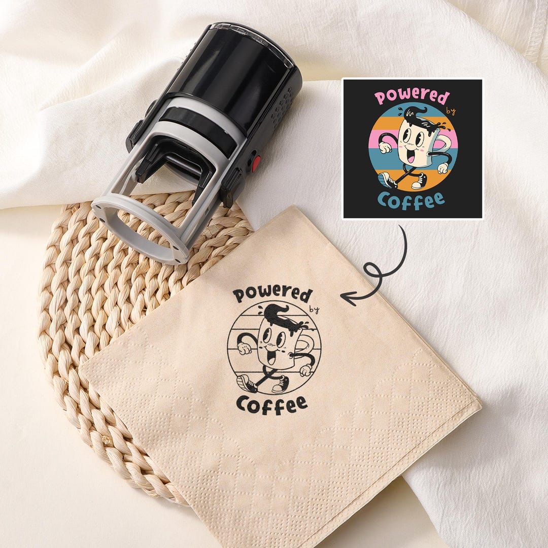 Personalized Coffee Sleeve, Cup Stamp | Custom Cafe Logo Stamp for ...