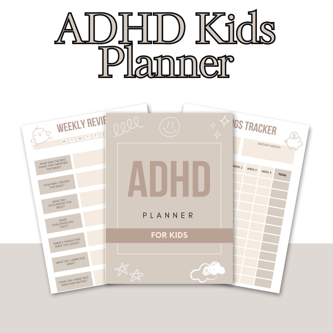 Ultimate ADHD Planners for Kids Printable School Planner, Children ...
