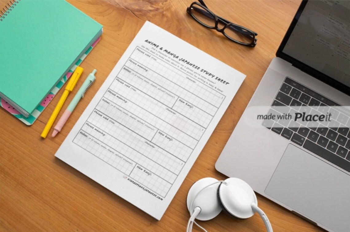 Anime and Manga Japanese Study Sheet | Phrases | Kanji | Grammar ...
