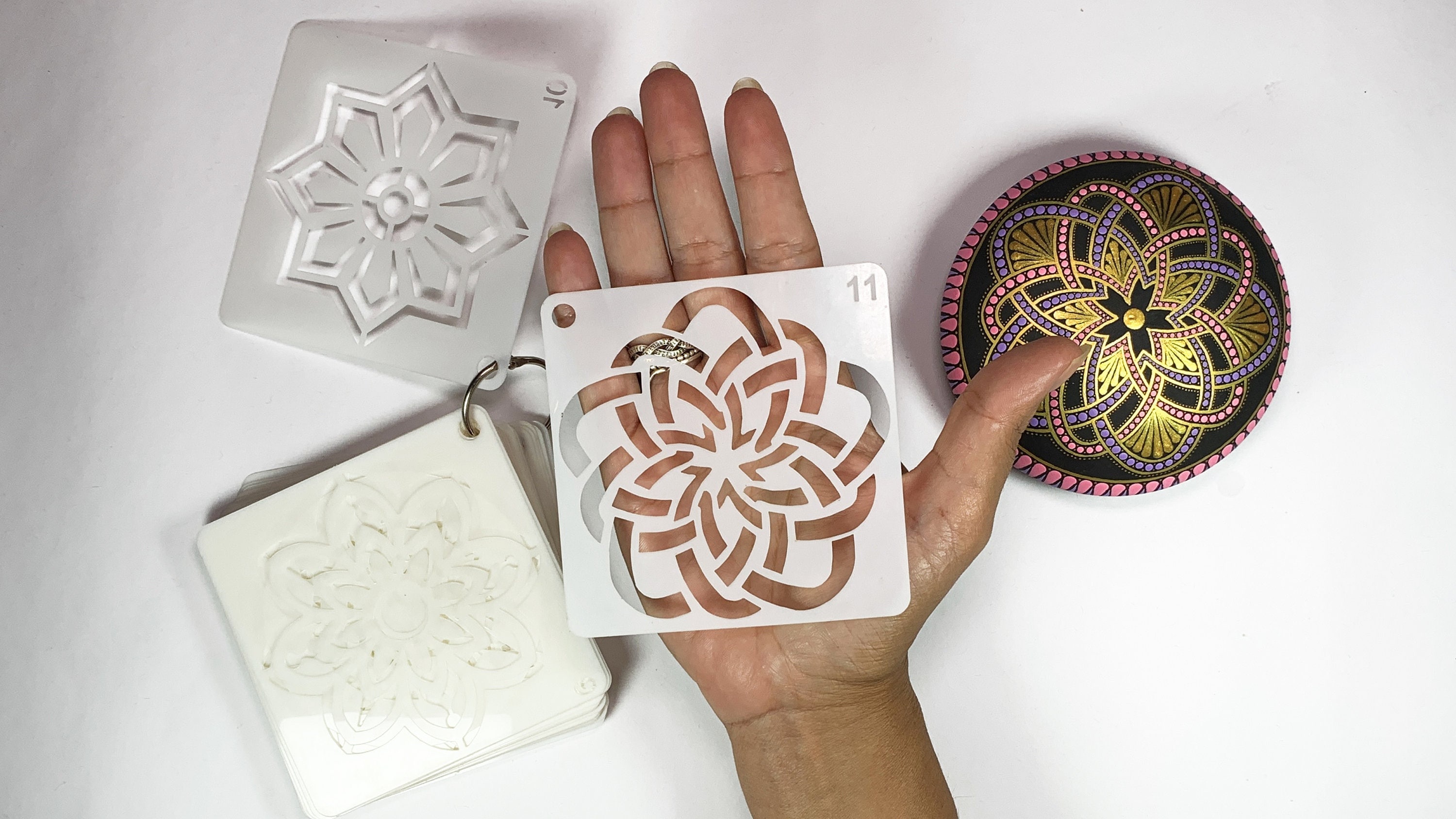 Set of 36 Mandala Stencils for Mandala Dot Painting Rocks - DIY Craft ...