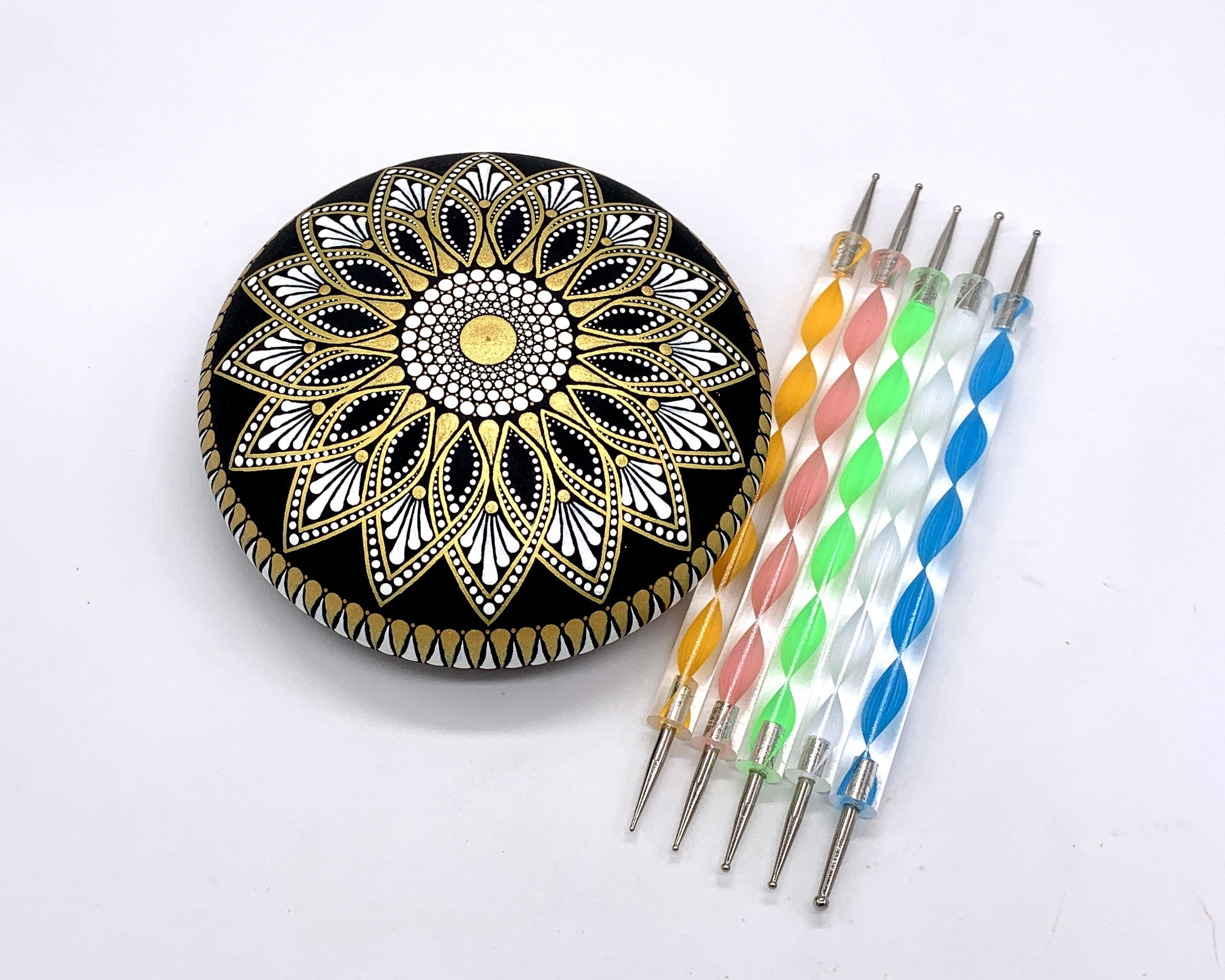 Set of 5 Mandala Dotting Tool Stylus Dot Sizes Boho Decor Art Nail Art ...