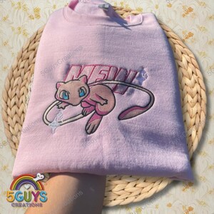 Mew Embroidered Sweatshirt | 90s Anime Monster Hoodie | Personal Pop ...