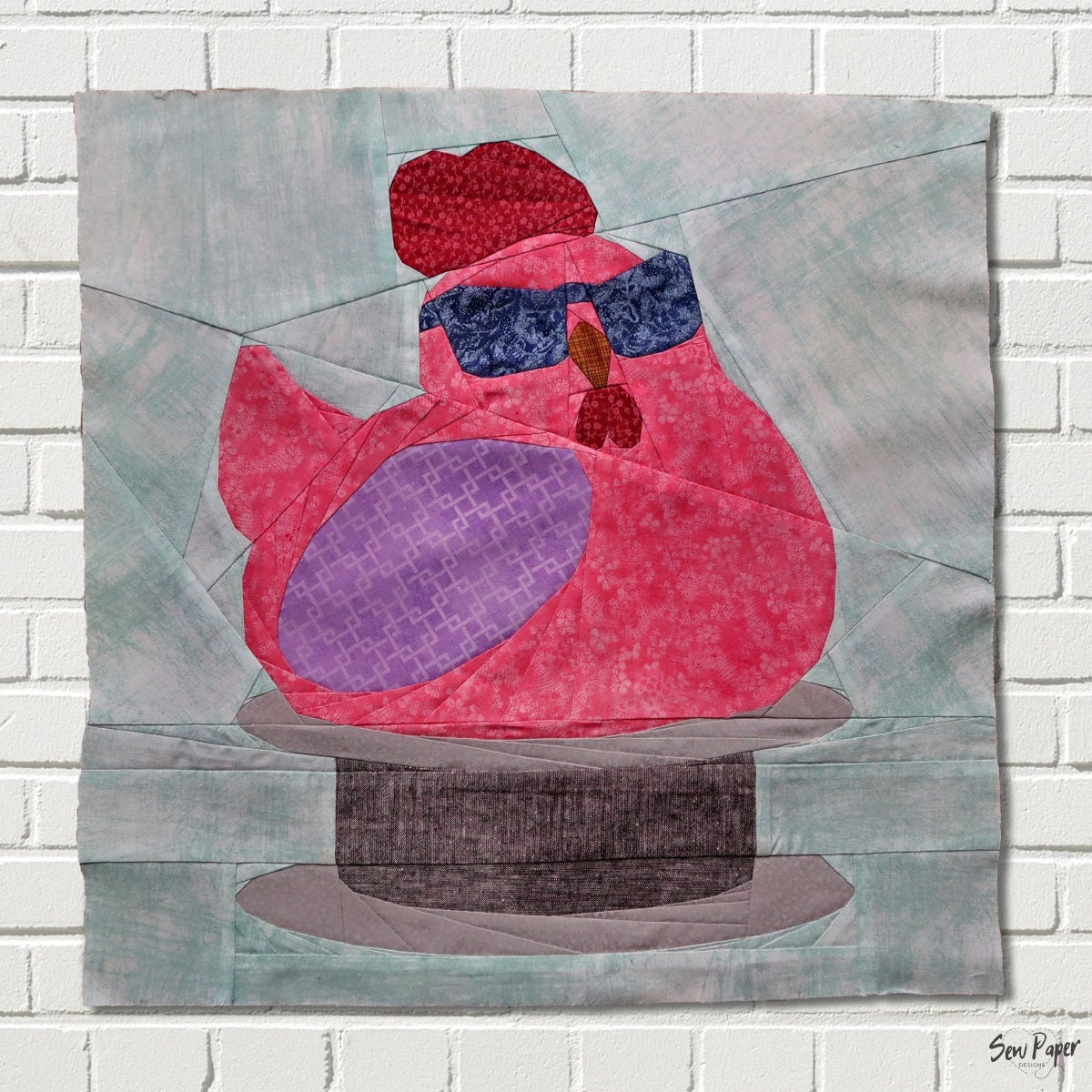 Bobbin Chicken Foundation Paper Piecing Pattern in 3 Sizes, Instant ...