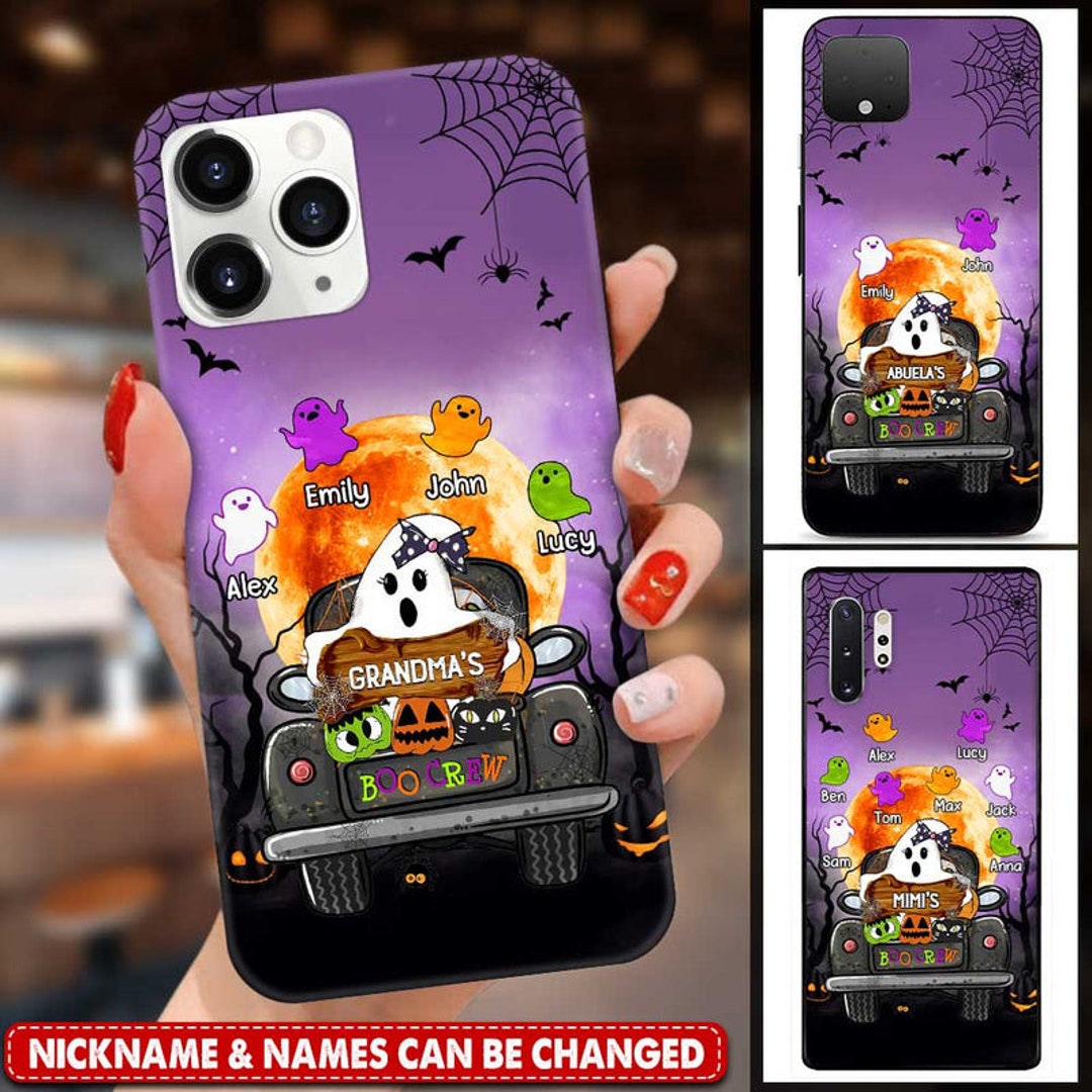Grandma Mom Boo Crew Kids Truck Halloween Personalized Phone - Etsy