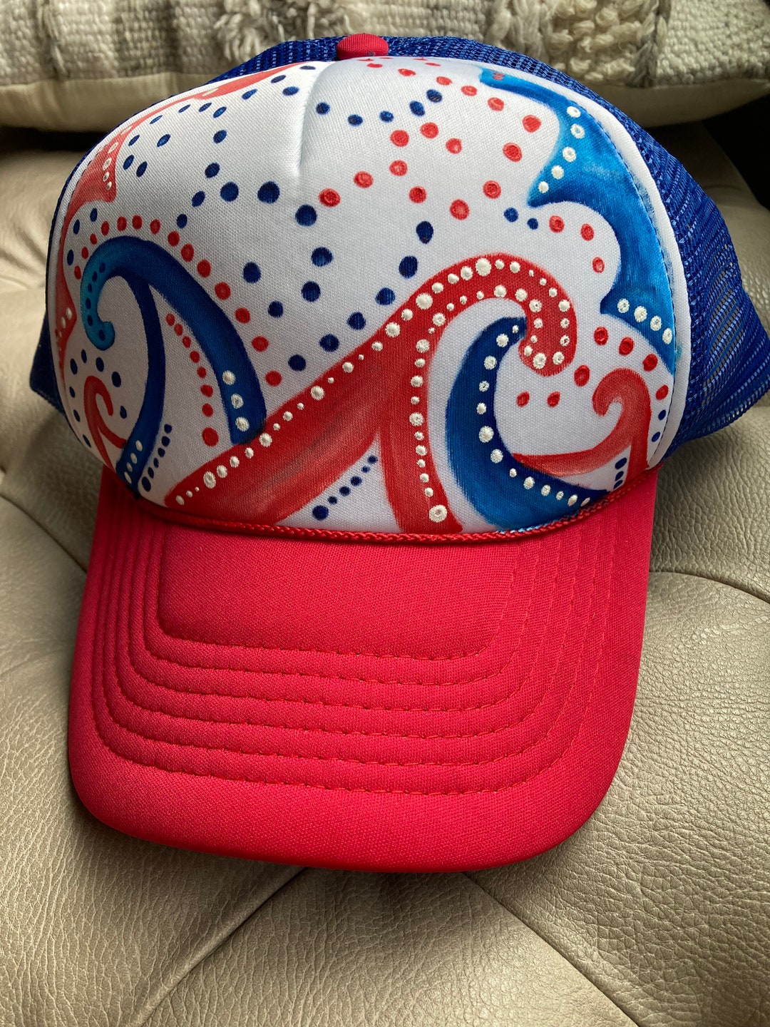 Red, White, and Blue Trucker Hat! - Etsy
