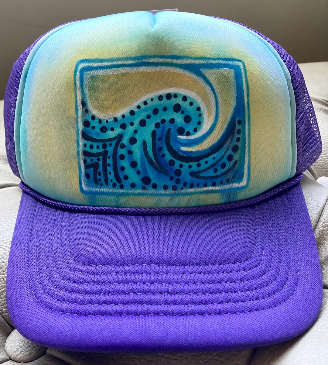 Purple Wave Trucker Hat - Etsy