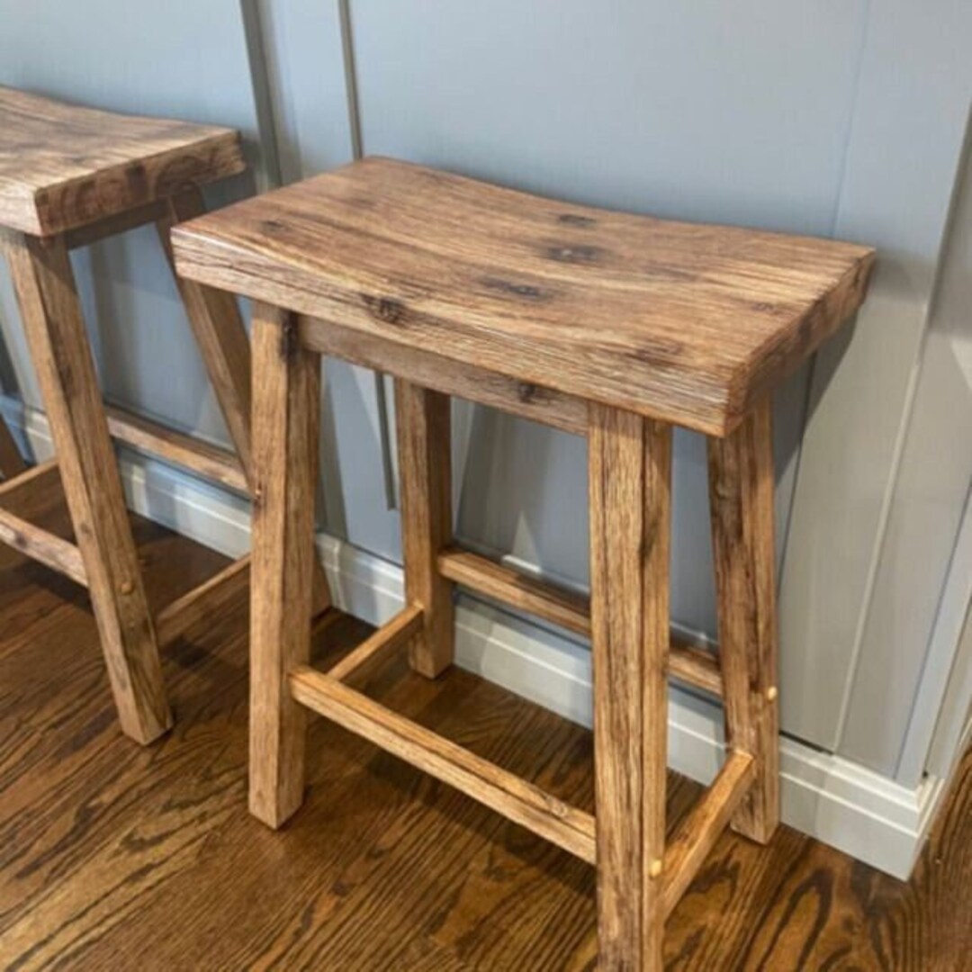 Solid Wood Bar Counter Stools Modern Wooden Bar Stool - Etsy