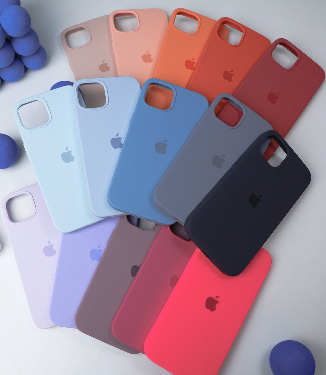 32 Solid Color Silicone Phone Cases,case for iPhone 15 Plus,iphone 12 ...