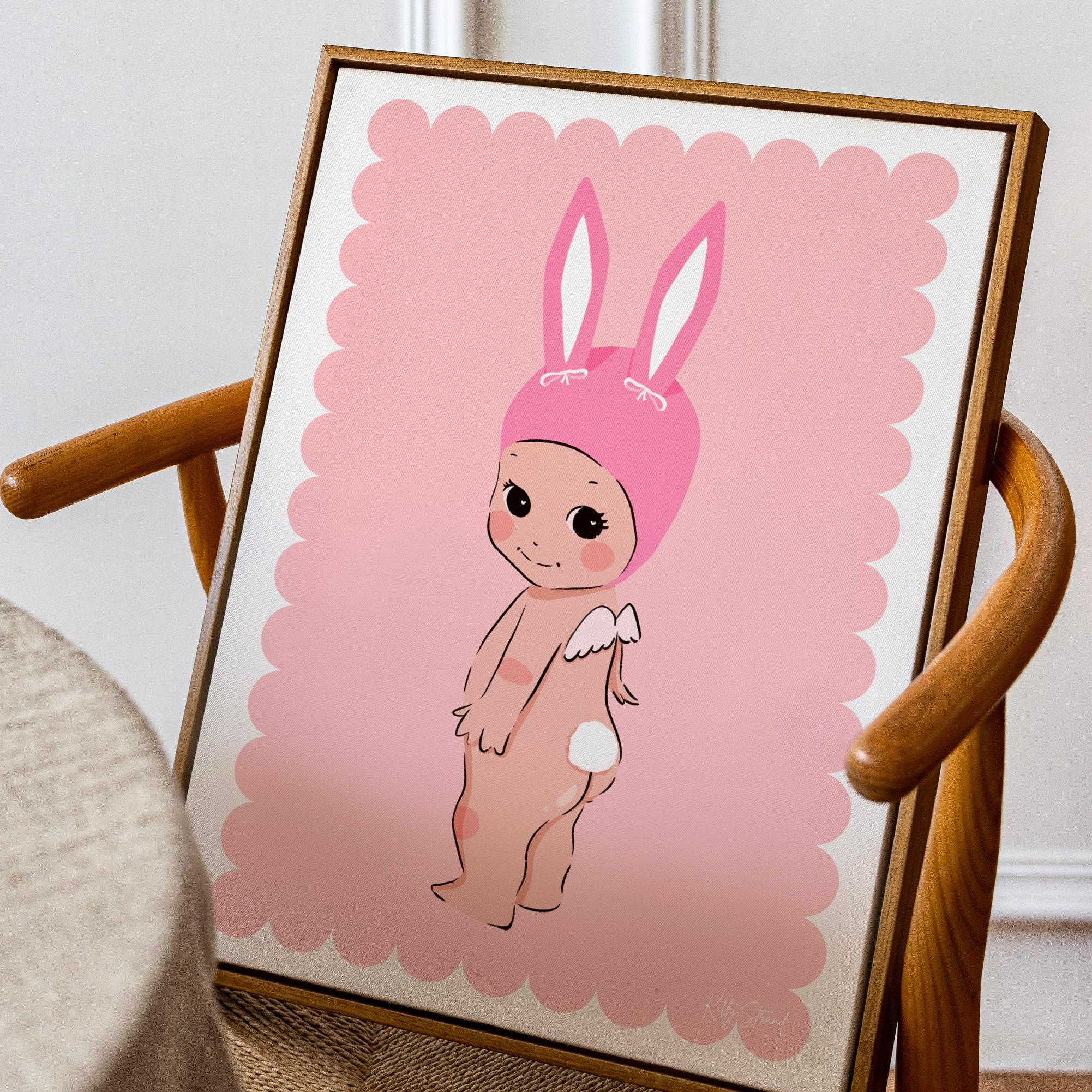Printable Bunny Sonny Angel Art Print Bunny Cherub Art Aesthetic Art ...