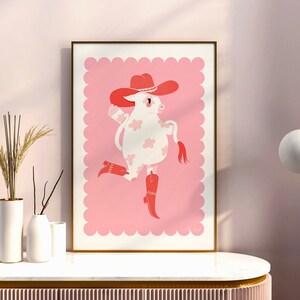 Printable Cute Cowgirl Art Print - Digital Cowgirl Art - Printable Art ...