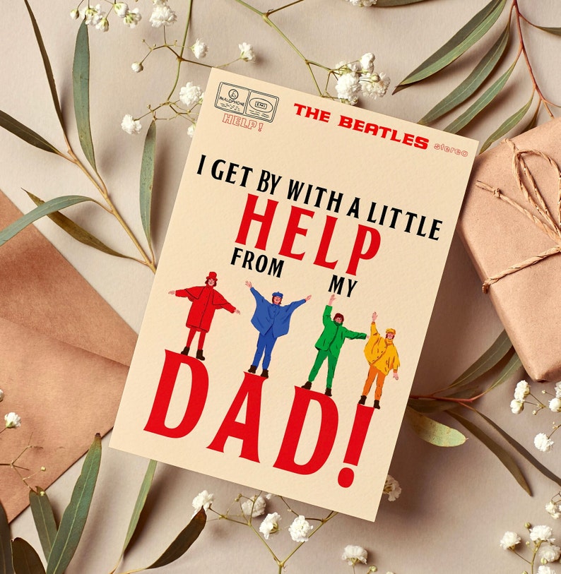 Printable Music Fathers Day Card retro Fathers Day Card music Lover ...