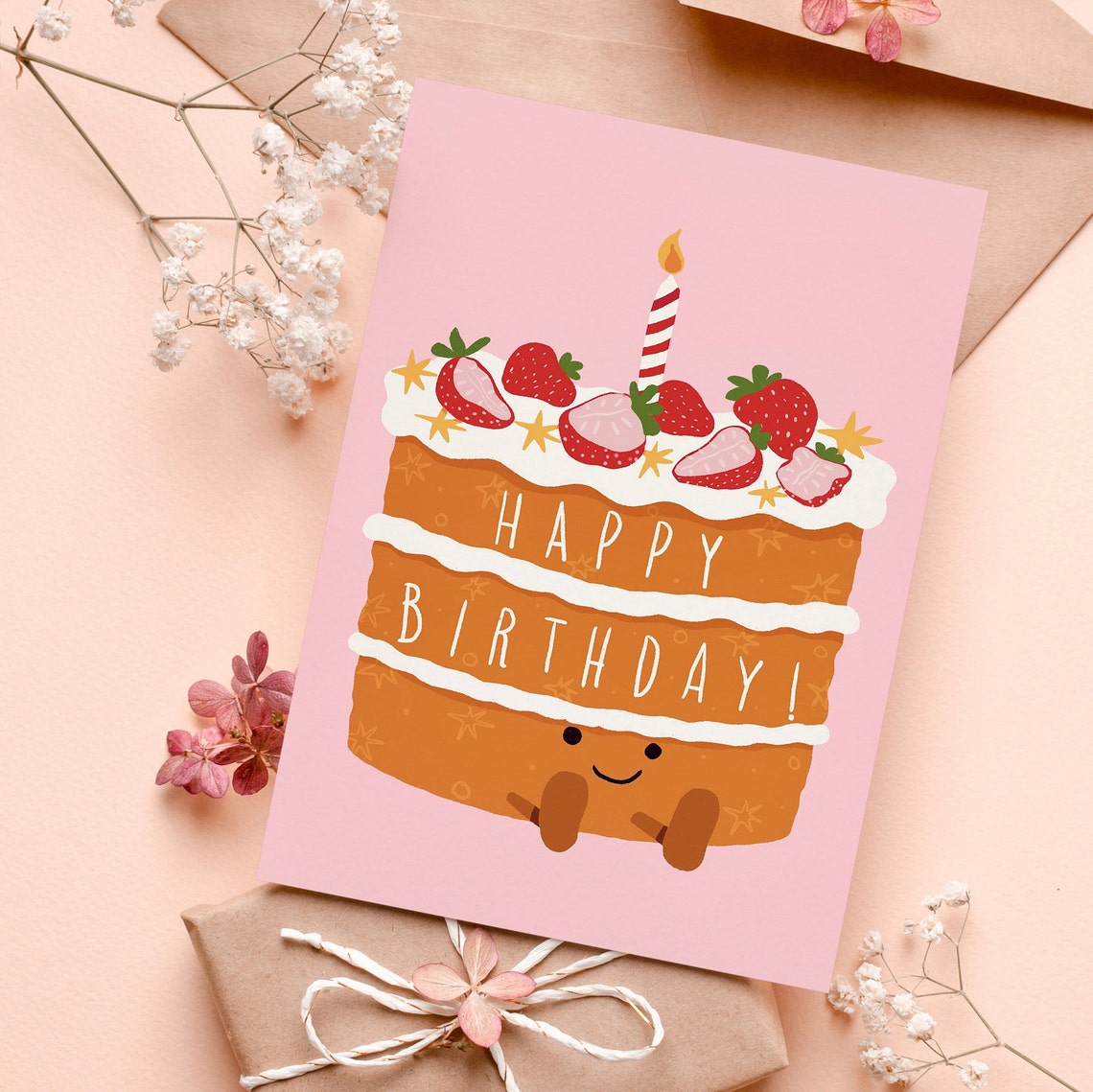 Printable Jellycat Cake Inspired Birthday Card Card Instant Download ...