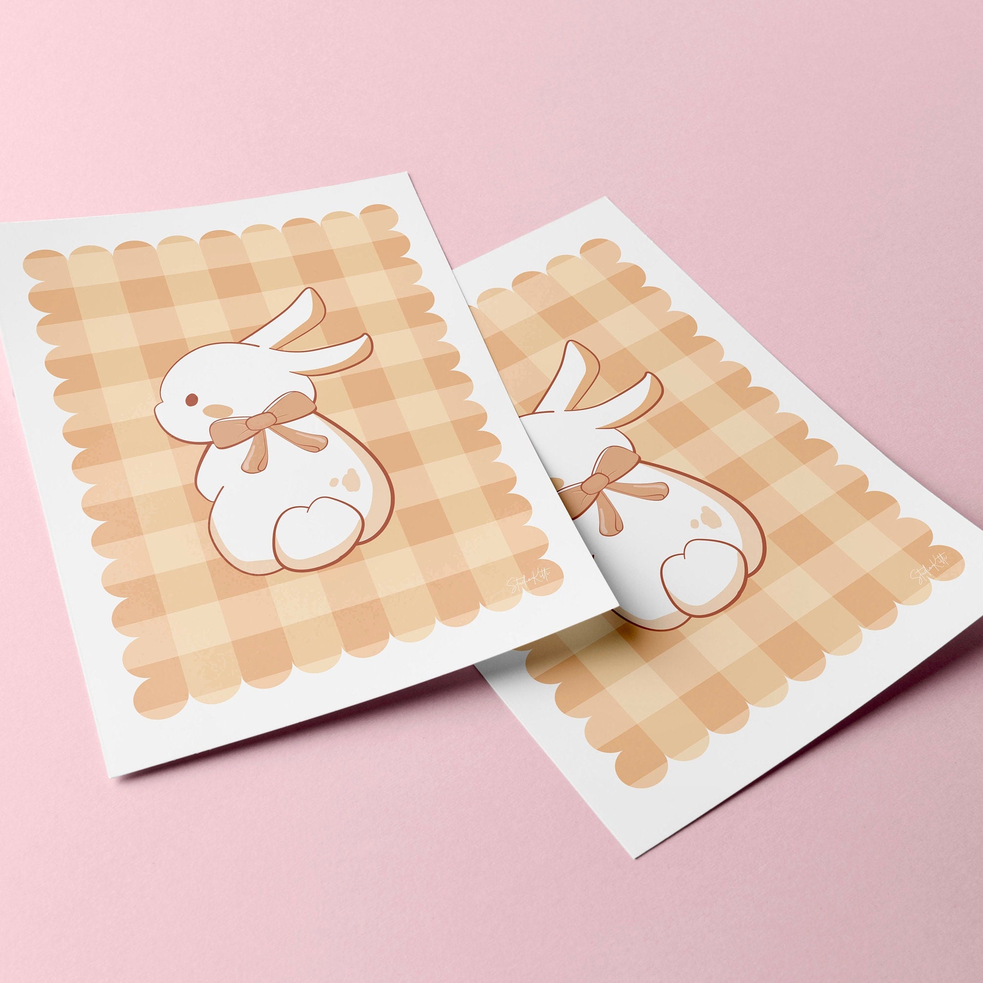 Printable Cute Bunny Art Print Digital Kawaii Art - Etsy
