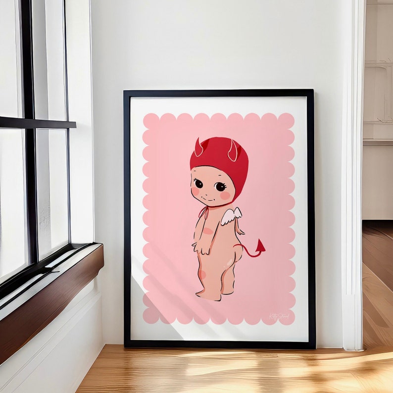 Printable Cute Devil Kewpie Inspired Print Kewpie Art Little Devil ...