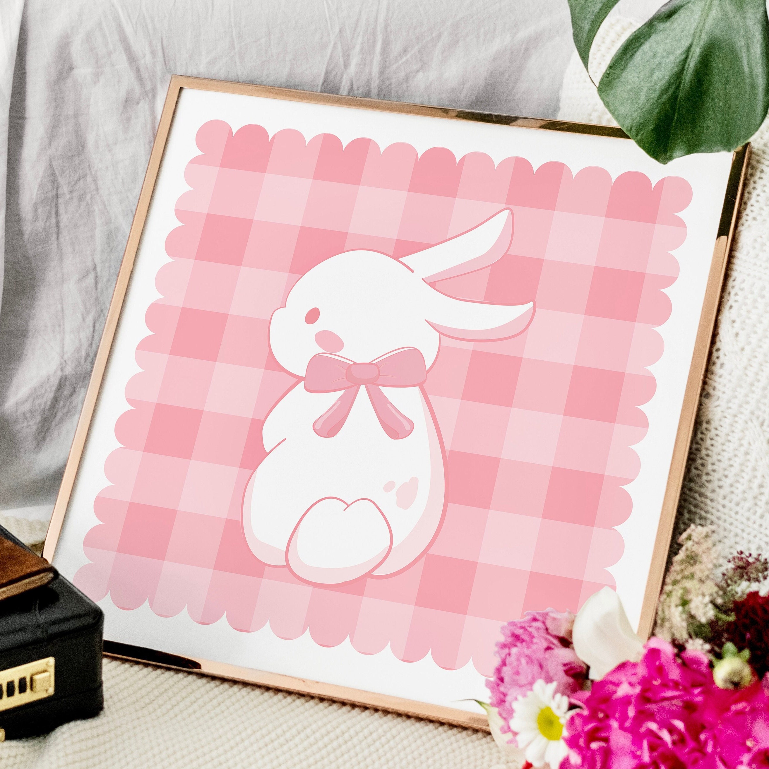 Printable Cute Bunny Art Print Digital Kawaii Art - Etsy