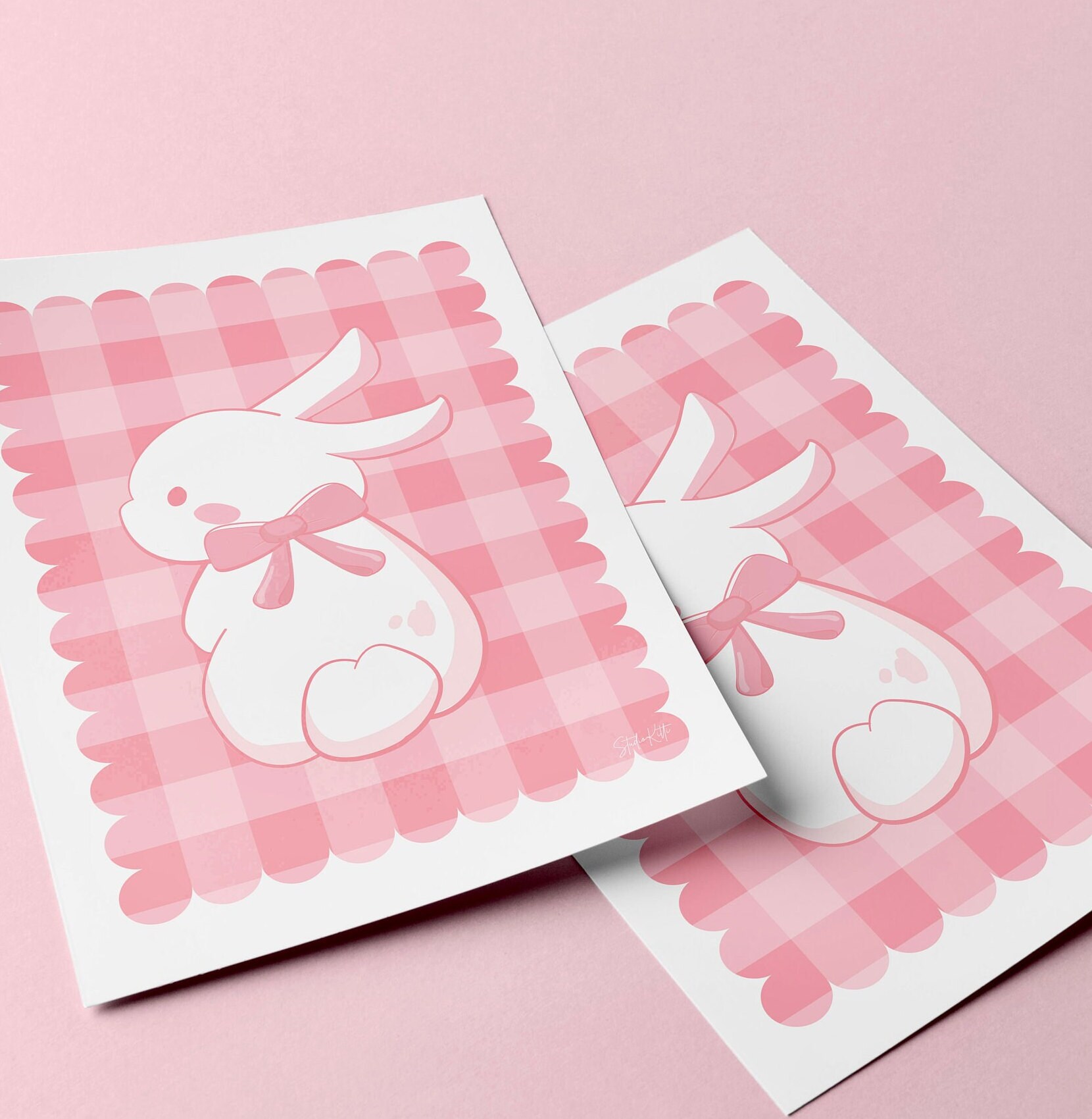 Printable Cute Bunny Art Print Digital Kawaii Art - Etsy