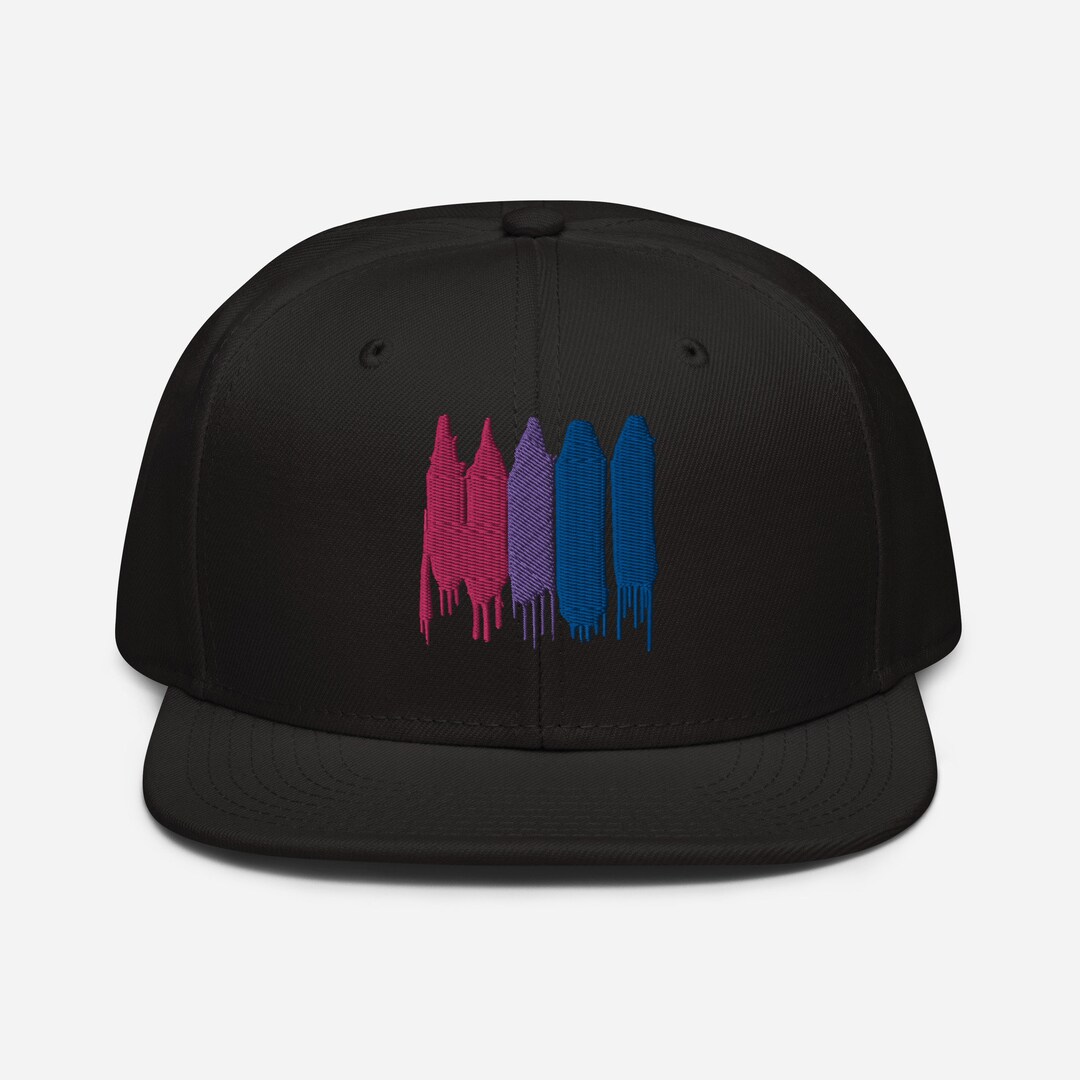 Bisexual Flag Snapback Cap, Structured and High Quality, Fashionable ...