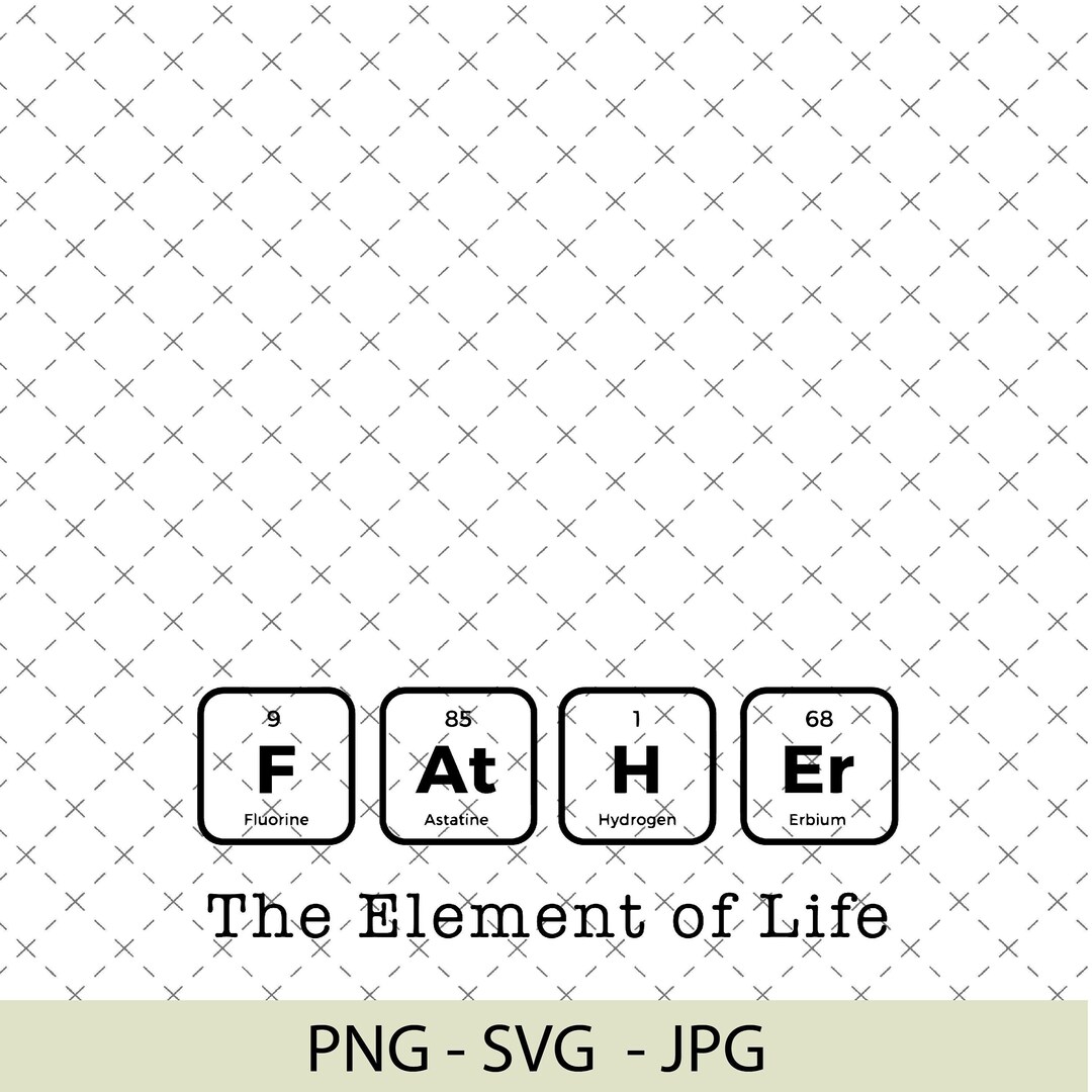 Father Periodic Table Png,father Svg,periodic Table Png,father's Day ...