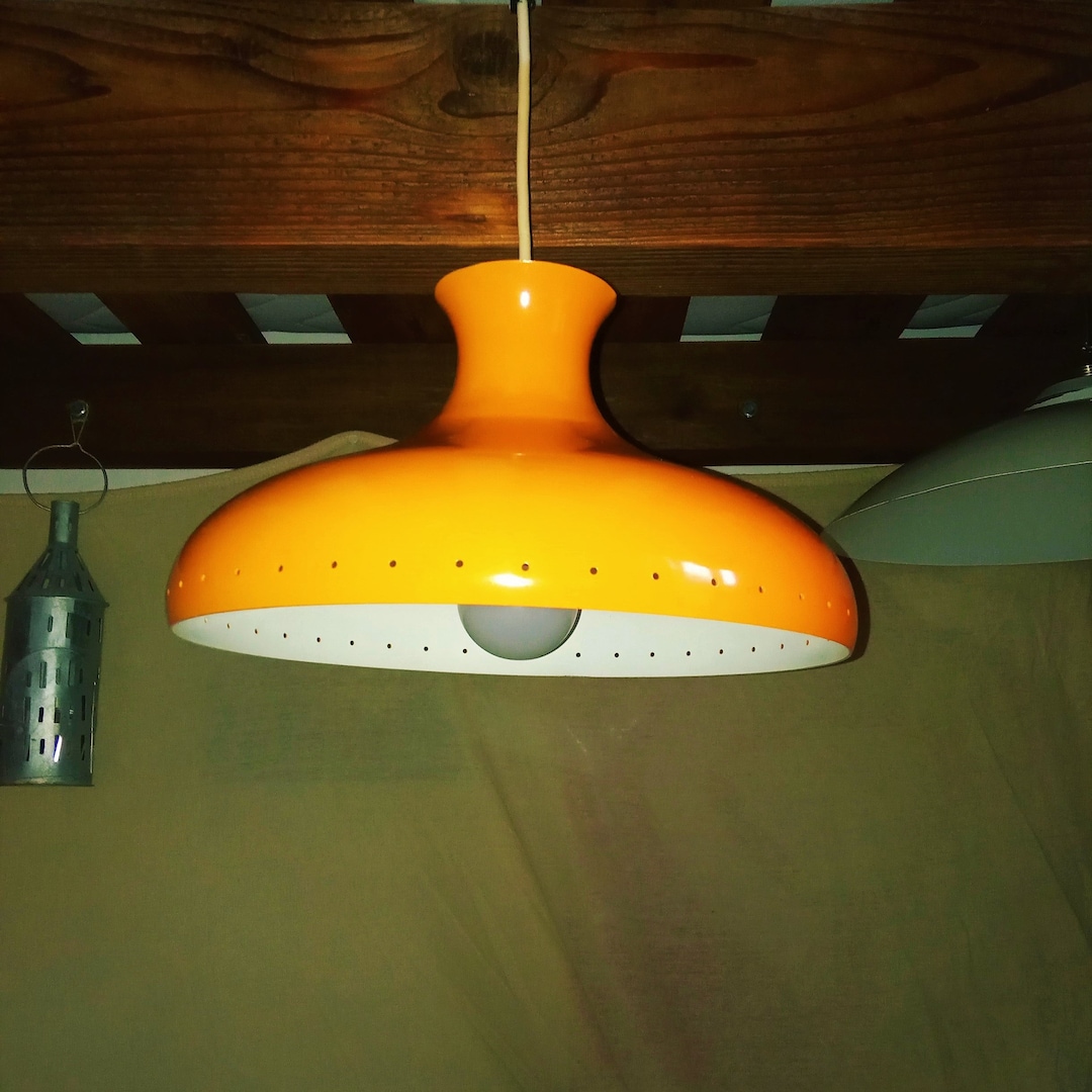 Ceiling Lamp Shade Lamp Original 70s Orange - Etsy