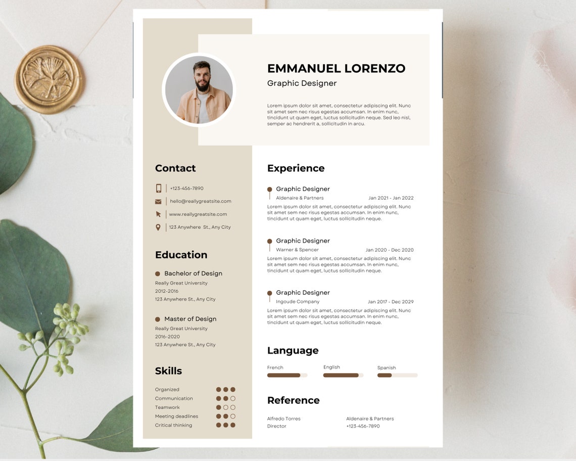 Einfacher Lebenslauf, Basic Resume Professionell gestaltet, sauberes ...