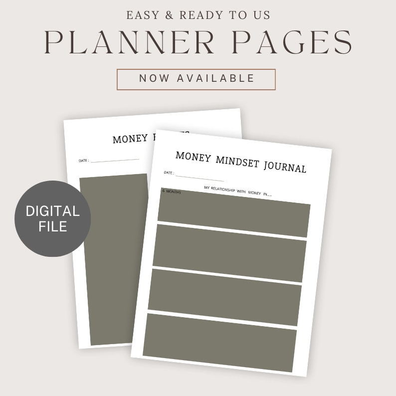 The Money Mindset Journal Printable | Financial Wellbeing and Abundance ...