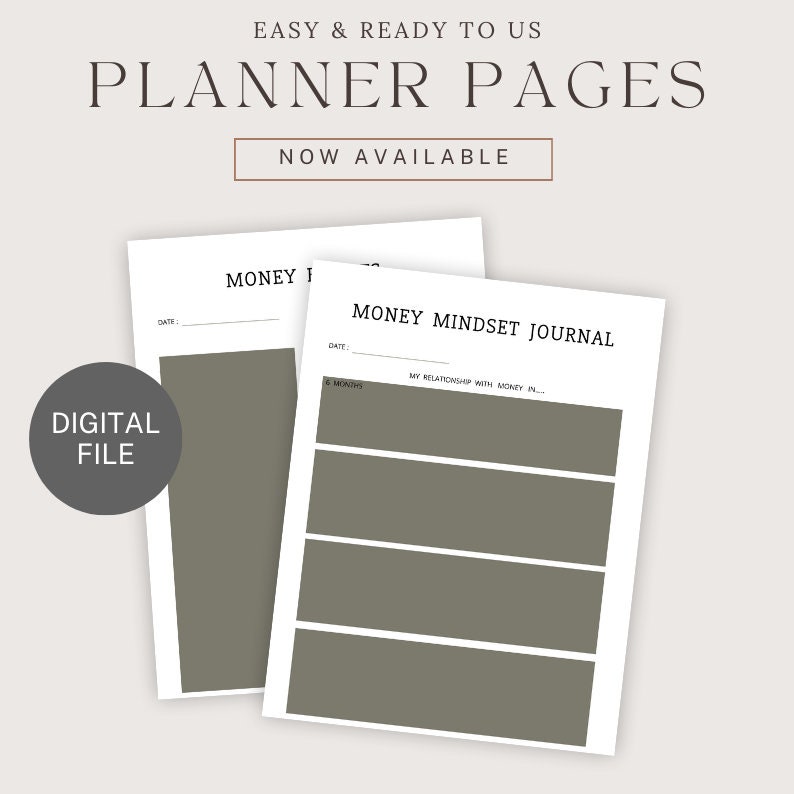 The Money Mindset Journal Printable | Financial Wellbeing and Abundance ...