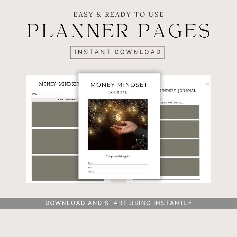 The Money Mindset Journal Printable Financial Wellbeing and Abundance ...