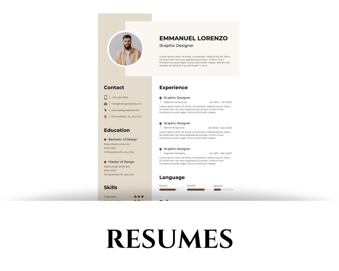 Einfacher Lebenslauf, Basic Resume Professionell gestaltet, sauberes ...