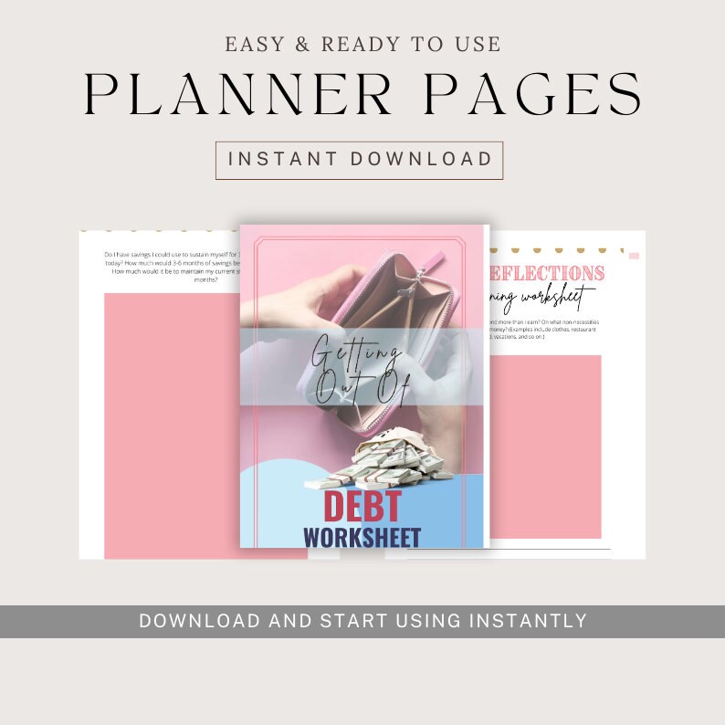 Debt-free Journey Worksheet: Take Control of Your Finances, Achieve ...