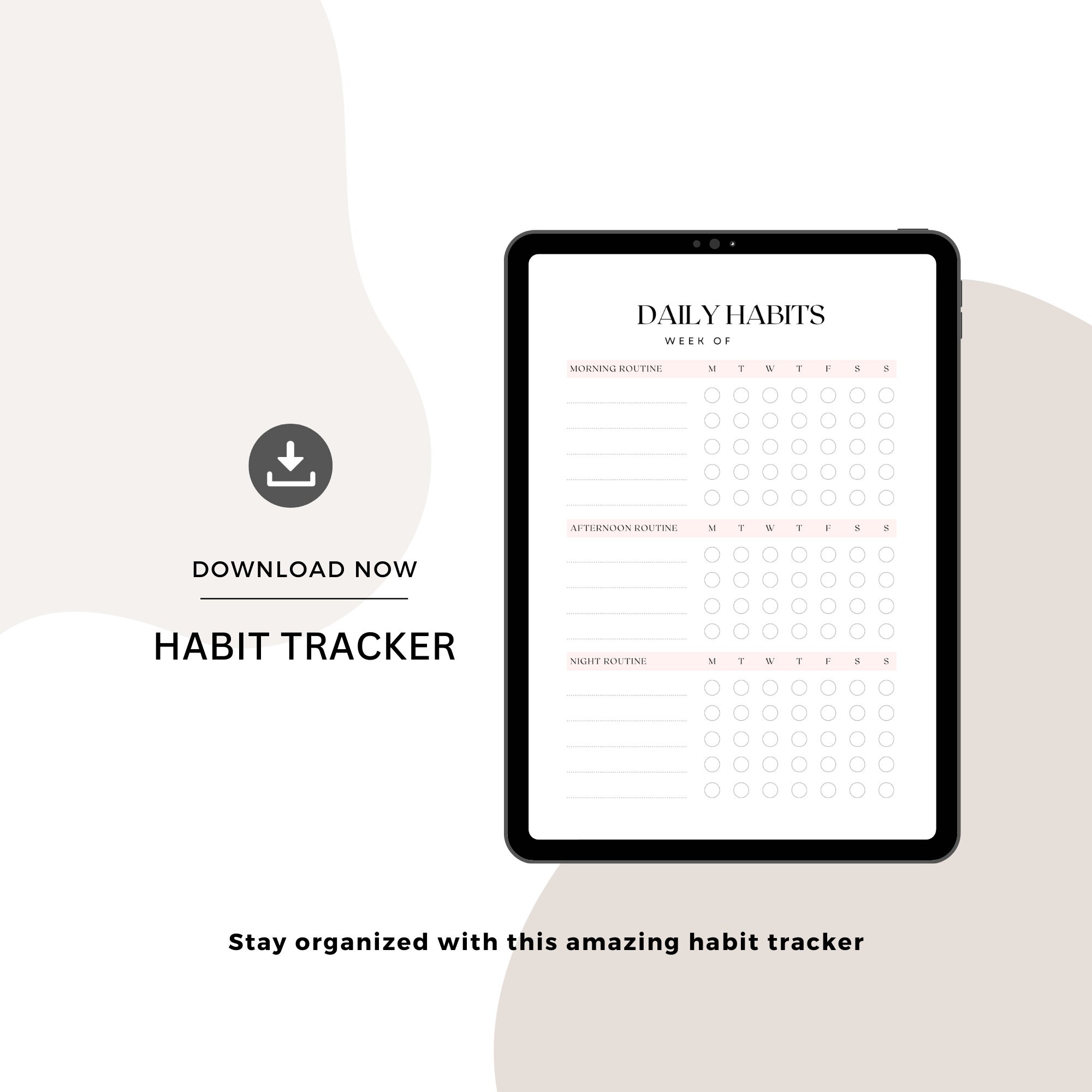 Daily Habit Tracker Planner Template | Habit Tracker | Habit Planner ...